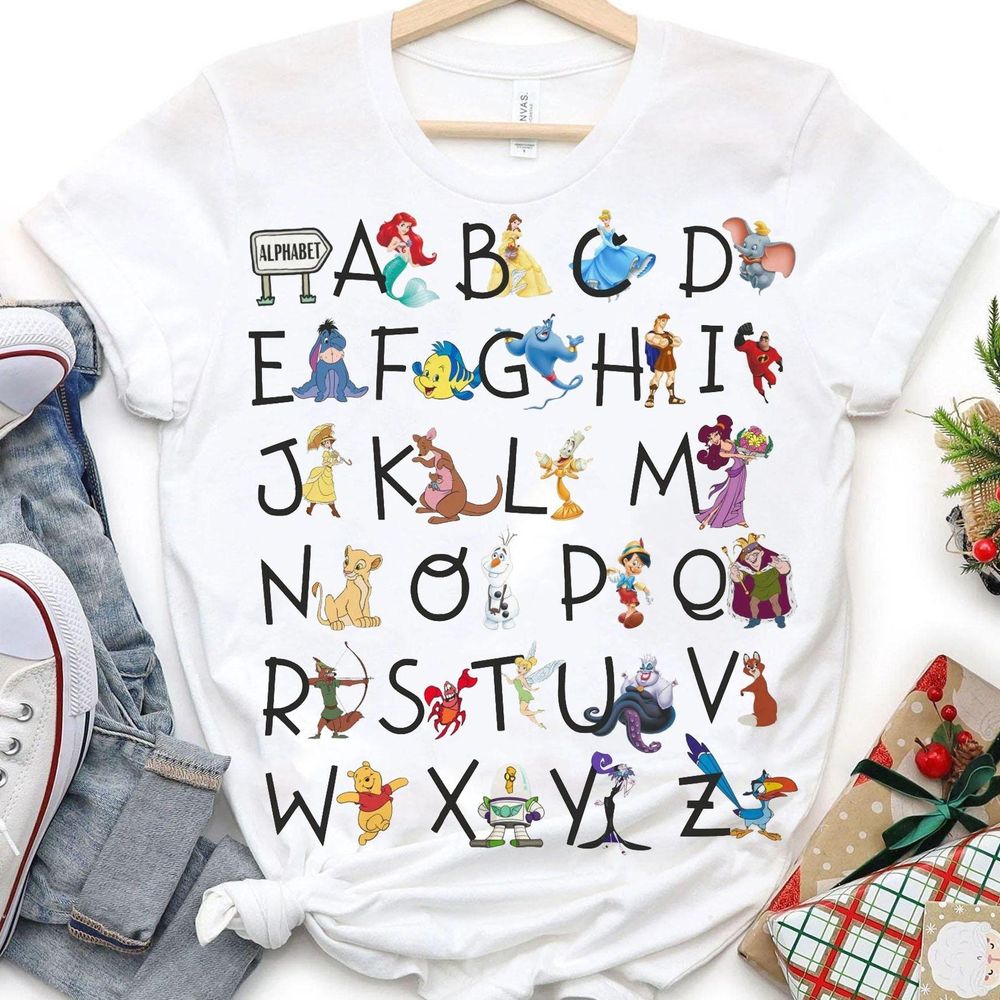 Disney Alphabet Characters From A To Z 2 Merch