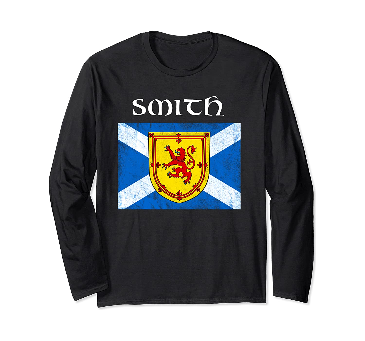 Smith Scottish Clan Name Shirt Scotland Flag Long
